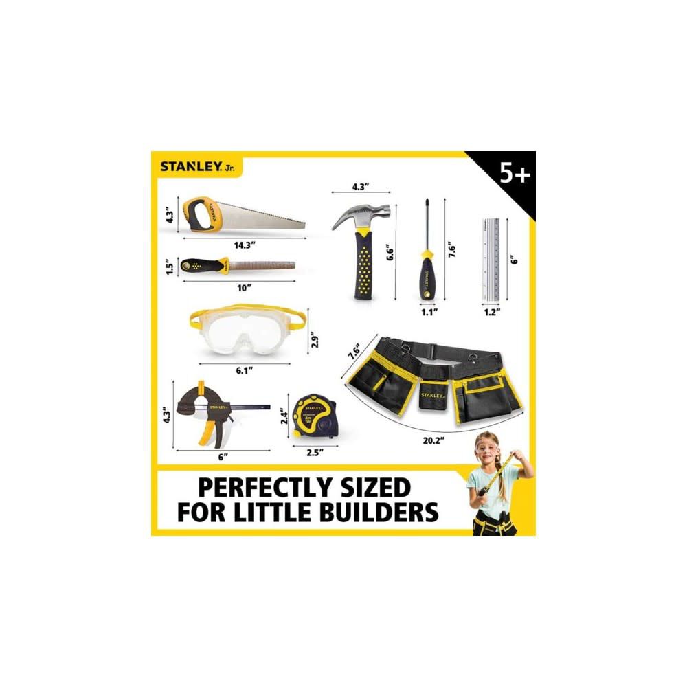 Stanley Jr Construction Play Tool Set 10pc ST006-10-SY - Acme Tools