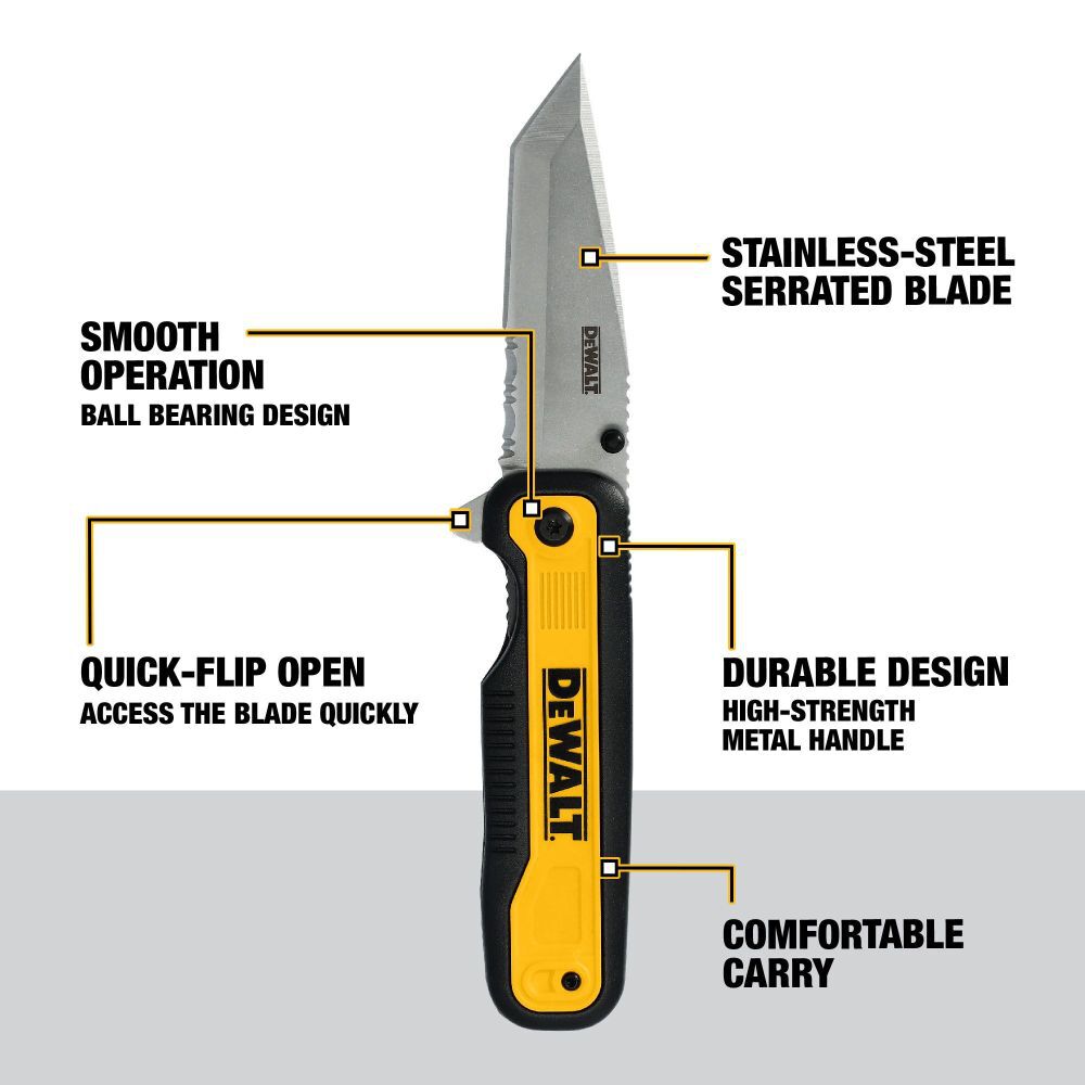 DEWALT Tanto Pocket Knife DWHT10994 - Acme Tools