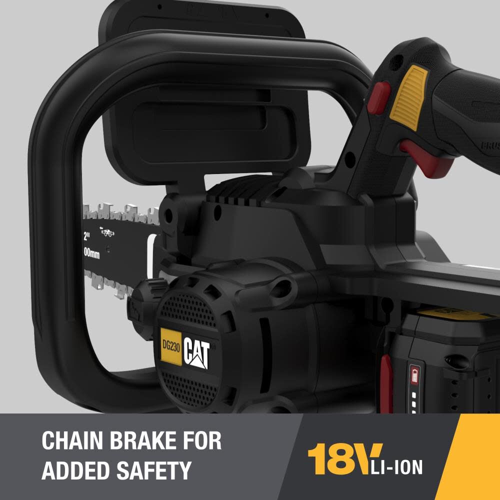 CAT DG230 18V Brushless 12inch Cordless Chainsaw with Battery DG230 ...