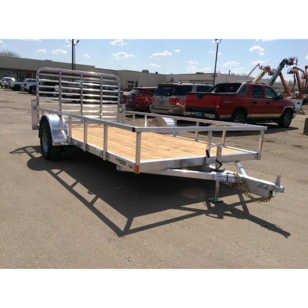 Legend Premium Trailers 14ft Open Deluxe Single Axle Aluminum Utility Trailer 7X14ODSA35 from ...