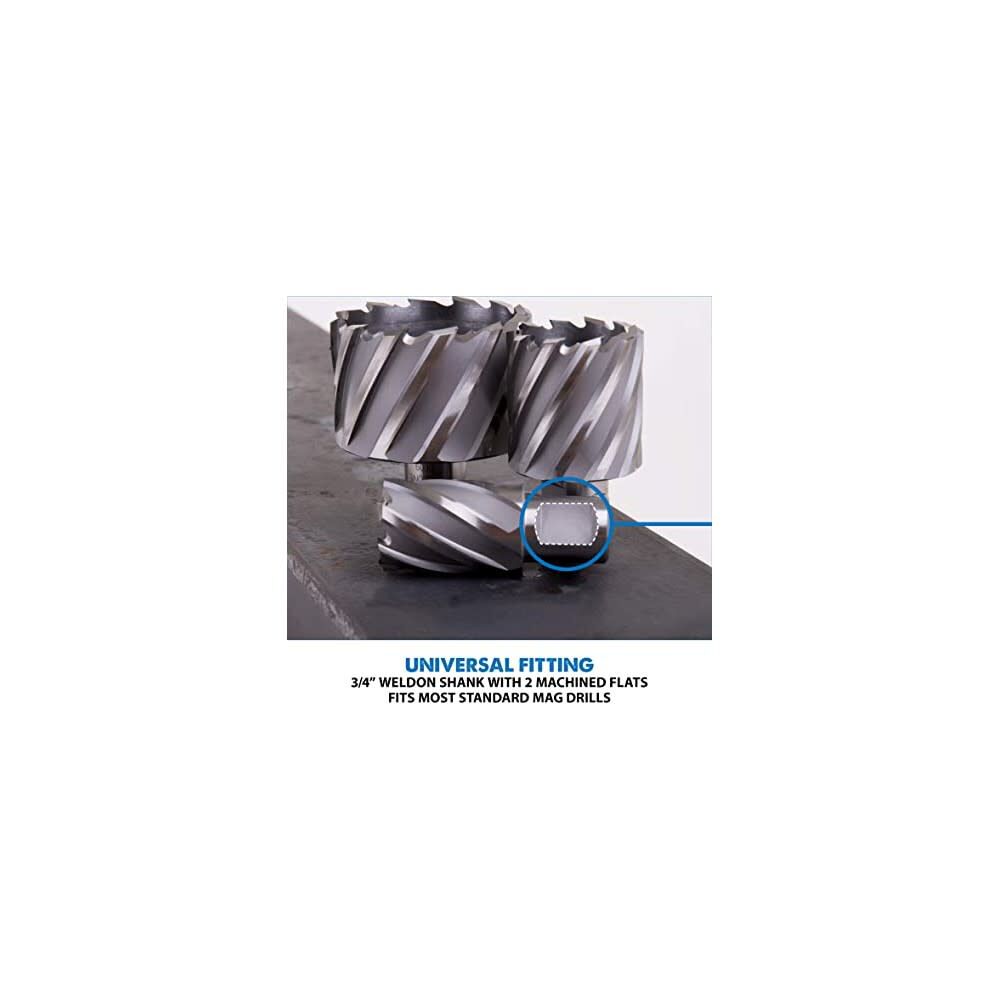 Evolution Power Tools 1in Depth Annular HSS Mag Drill Cutter Set 6pc A ...