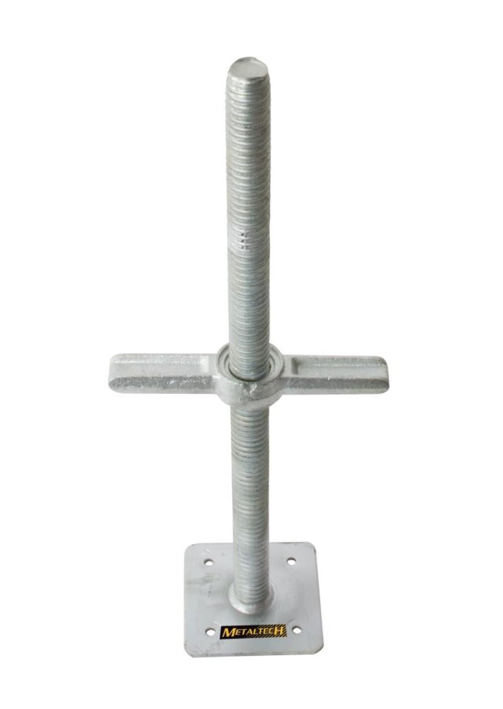 Metaltech 24-in Galvanized Leveling Jack with Plate (Solid) M-MBSJP24 ...
