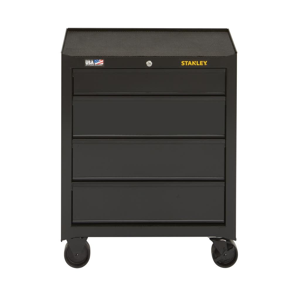 Stanley 26 in. W 100 Series 4-Drawer Rolling Tool Cabinet STST22742BK ...