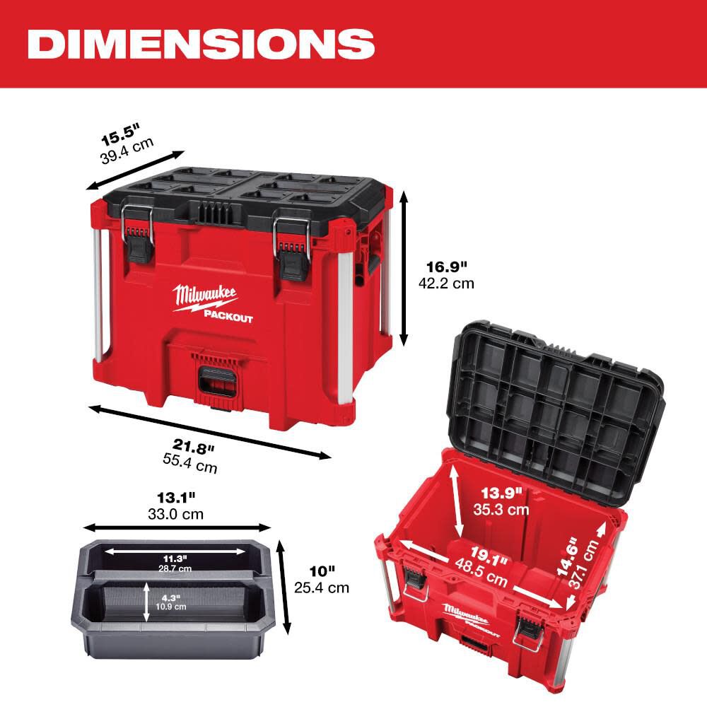 Milwaukee PACKOUT XL Tool Box 48-22-8429 from Milwaukee - Acme Tools