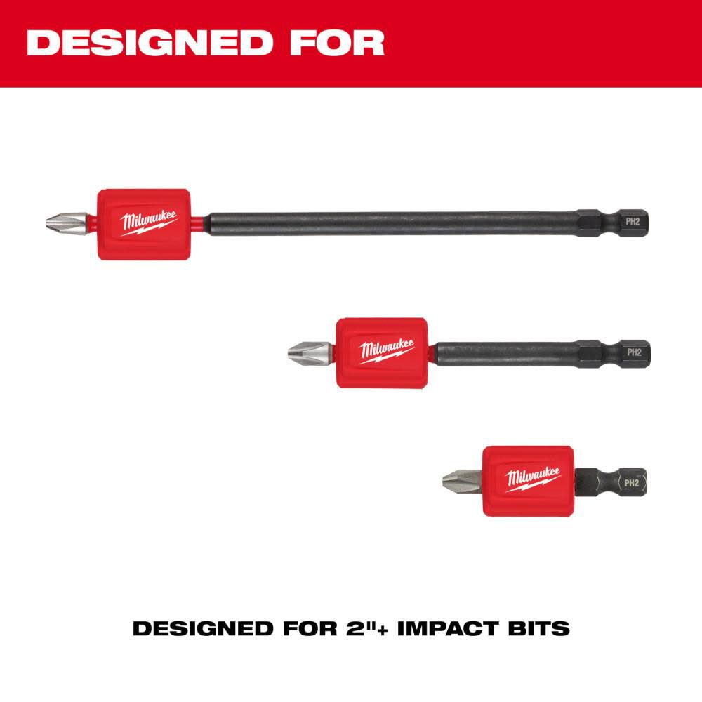 Milwaukee SHOCKWAVE Impact Duty Magnetic Attachment & PH2 Bit Set 3pc ...
