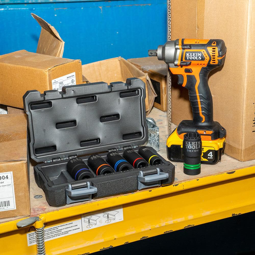 Klein Tools 2-In-1 Slotted Socket Set 6 Piece 66090 - Acme Tools