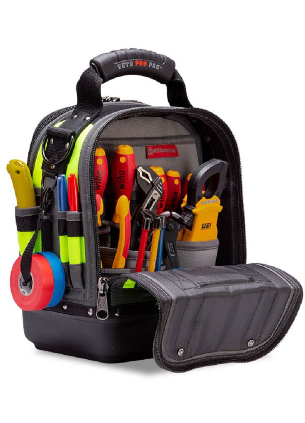 Veto Pro Pac Tech Tool Bag Compact/Tall Hi Viz Yellow TECH MCT HI-VIZ ...