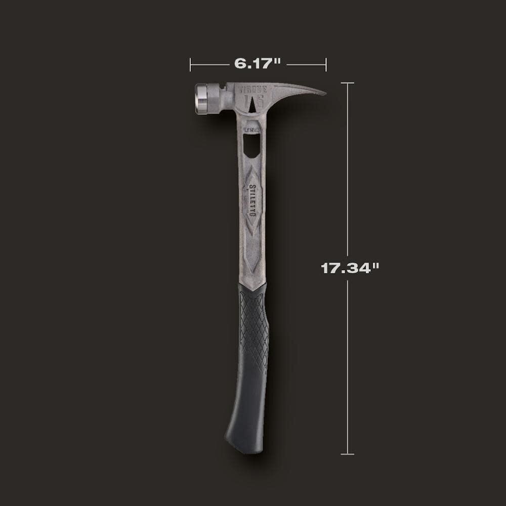 Stiletto TIBONE 15oz Smooth/Curved Titanium Framing Hammer TIB15SC ...
