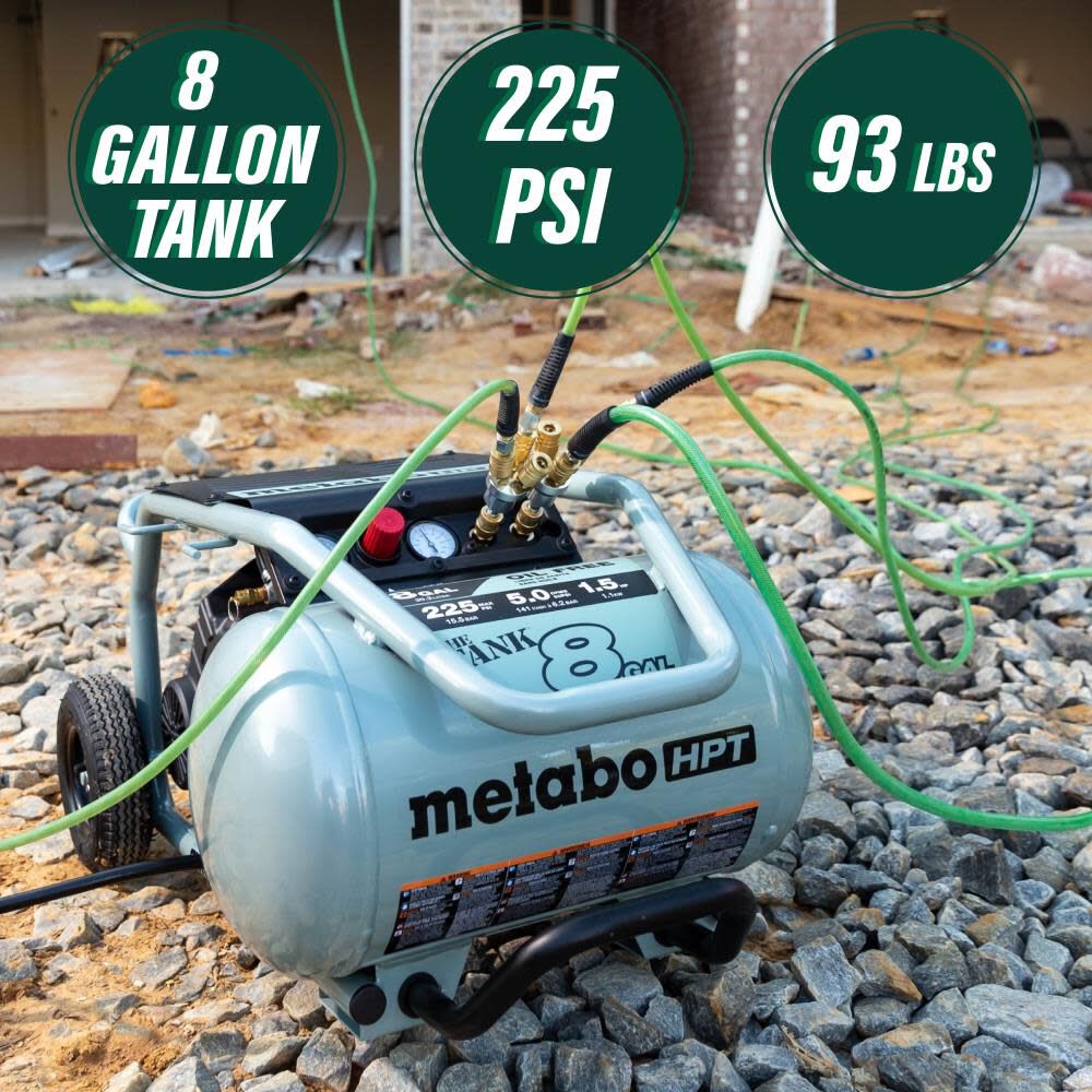 Metabo HPT The Tank 8 Gallon Trolley Air Compressor EC1315SM - Acme Tools