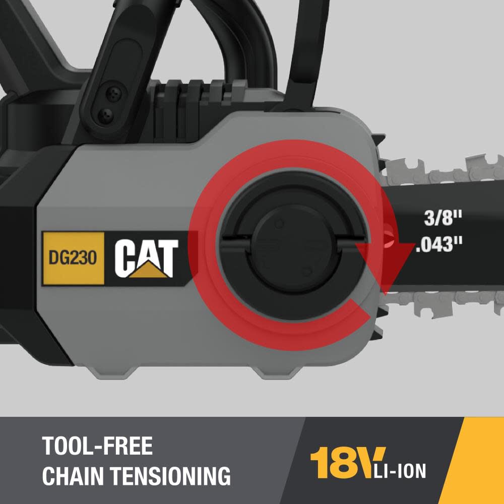CAT DG230 18V Brushless 12inch Cordless Chainsaw with Battery DG230 ...