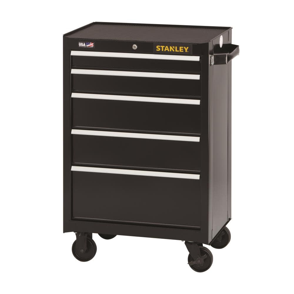 Stanley 26 in. W 300 Series 5-Drawer Rolling Tool Cabinet STST22753BK ...