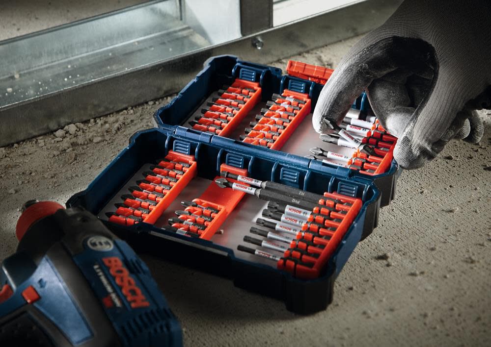 Bosch 44 pc. Impact Tough Screwdriving Custom Case System Set SDMS44 ...