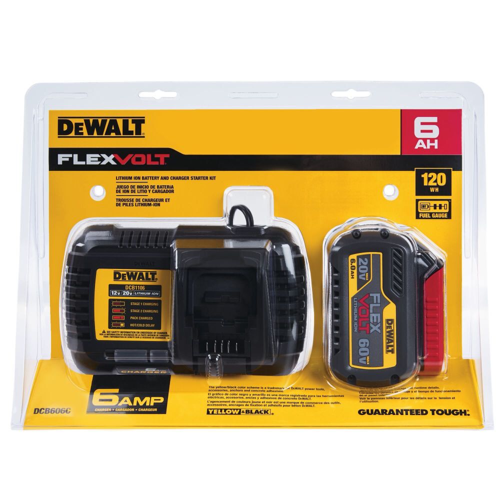 DEWALT FLEXVOLT 20V/60V MAX Lithium Ion Starter Kit DCB606C - Acme Tools
