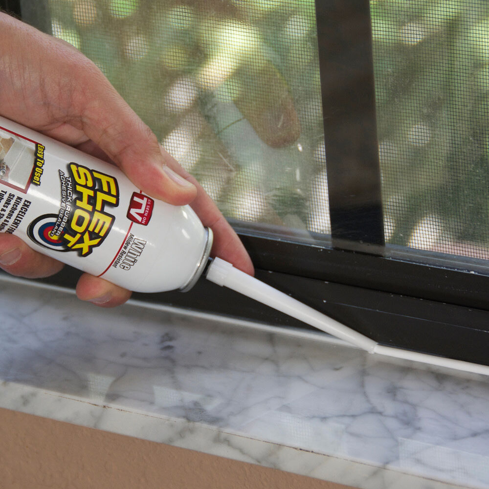 Flex Seal 8 oz Flex Shot Rubber Sealant - White FSH8W - Acme Tools