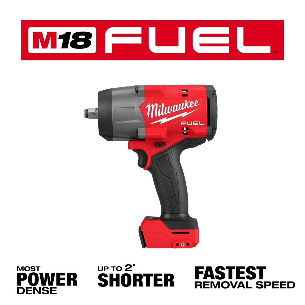 Milwaukee M18 FUEL 1/2 in High Torque Impact Wrench with Friction Ring (Bare Tool) 2967-20 ...