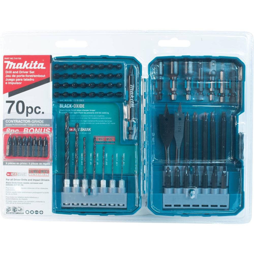 Makita 70 piece Bit Set T-01725 - Acme Tools