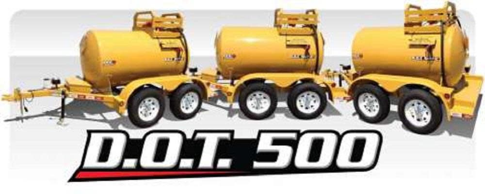 Leeagra 500 Gallon D.O.T. Diesel Fuel Tank with Trailer - Yellow DOT500 ...