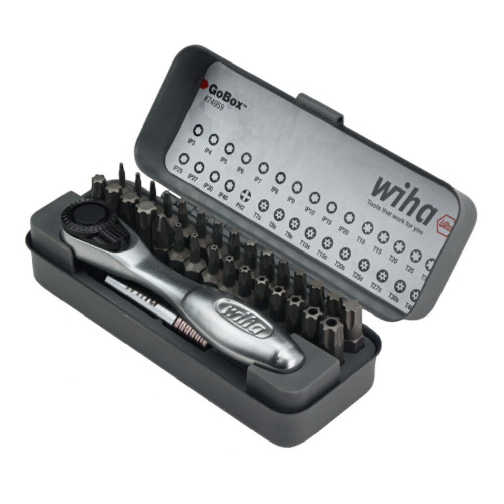 Wiha GoBox Master Torx Bit Set with Mini Ratchet 32pc 74959 - Acme Tools