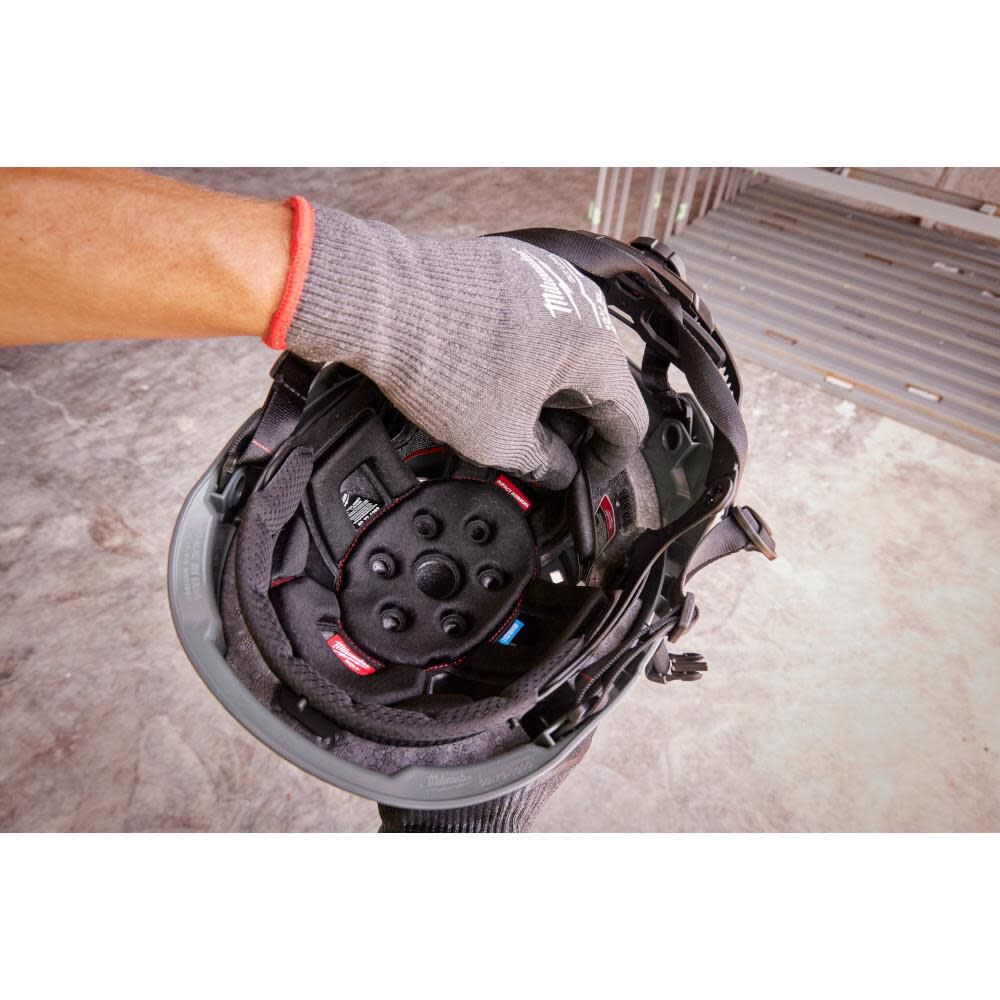 Milwaukee BOLT Black Vented Safety Helmet with IMPACT ARMOR Liner (USA ...