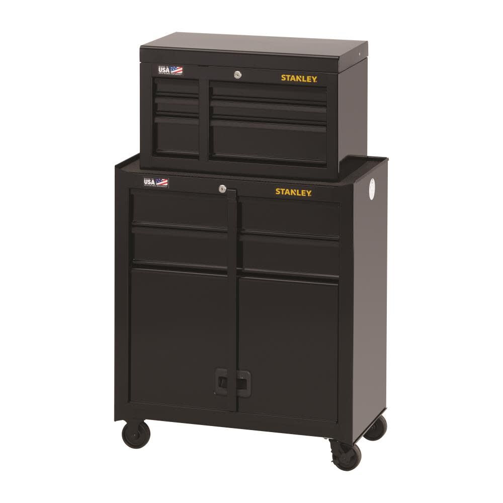 Stanley 26 in. W 100 Series 5-Drawer Tool Chest & Cabinet STST22656BK ...