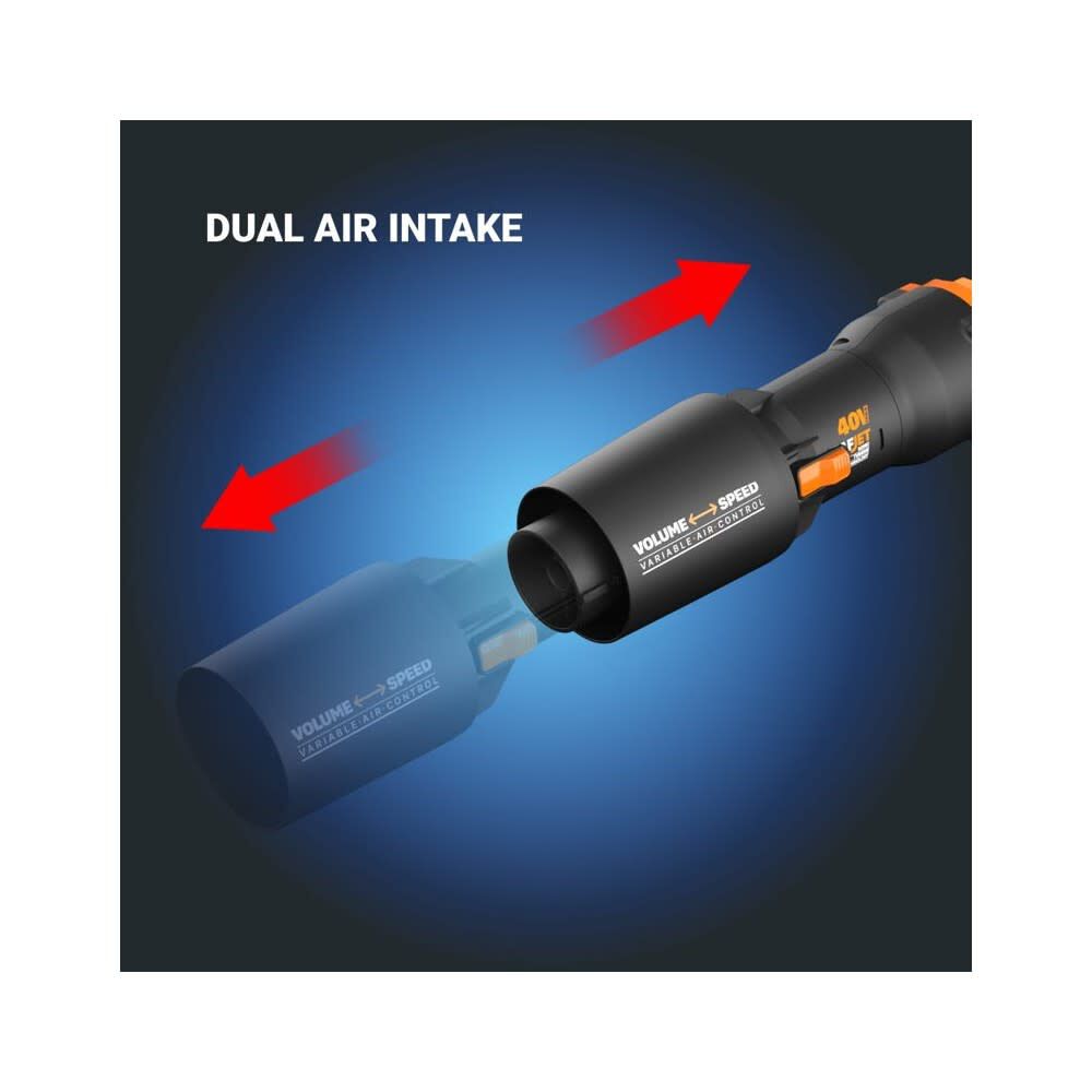 Worx 620 Cfm 40V 4Ah Cordless LeafJet Blower (Bare Tool) WG585 from ...