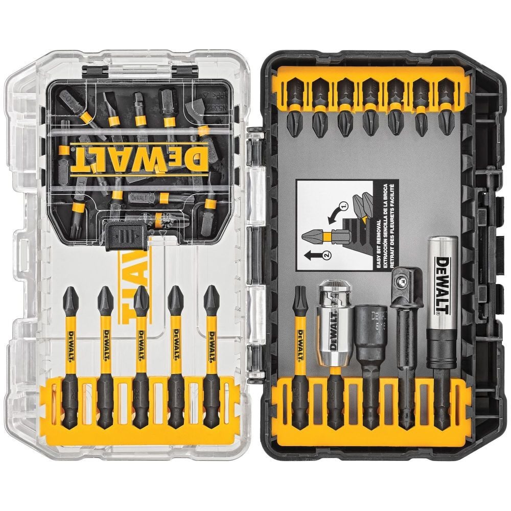 DEWALT Flextorq Impact Ready Impact Driver Bit Set With Toughcase ...