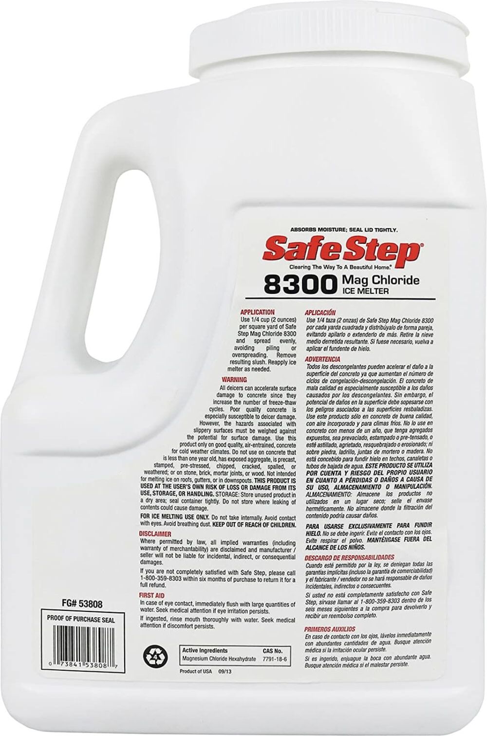 Safe Step Mag Chloride 8300 8 Lb. Jug of Ice Melter 53808 - Acme Tools