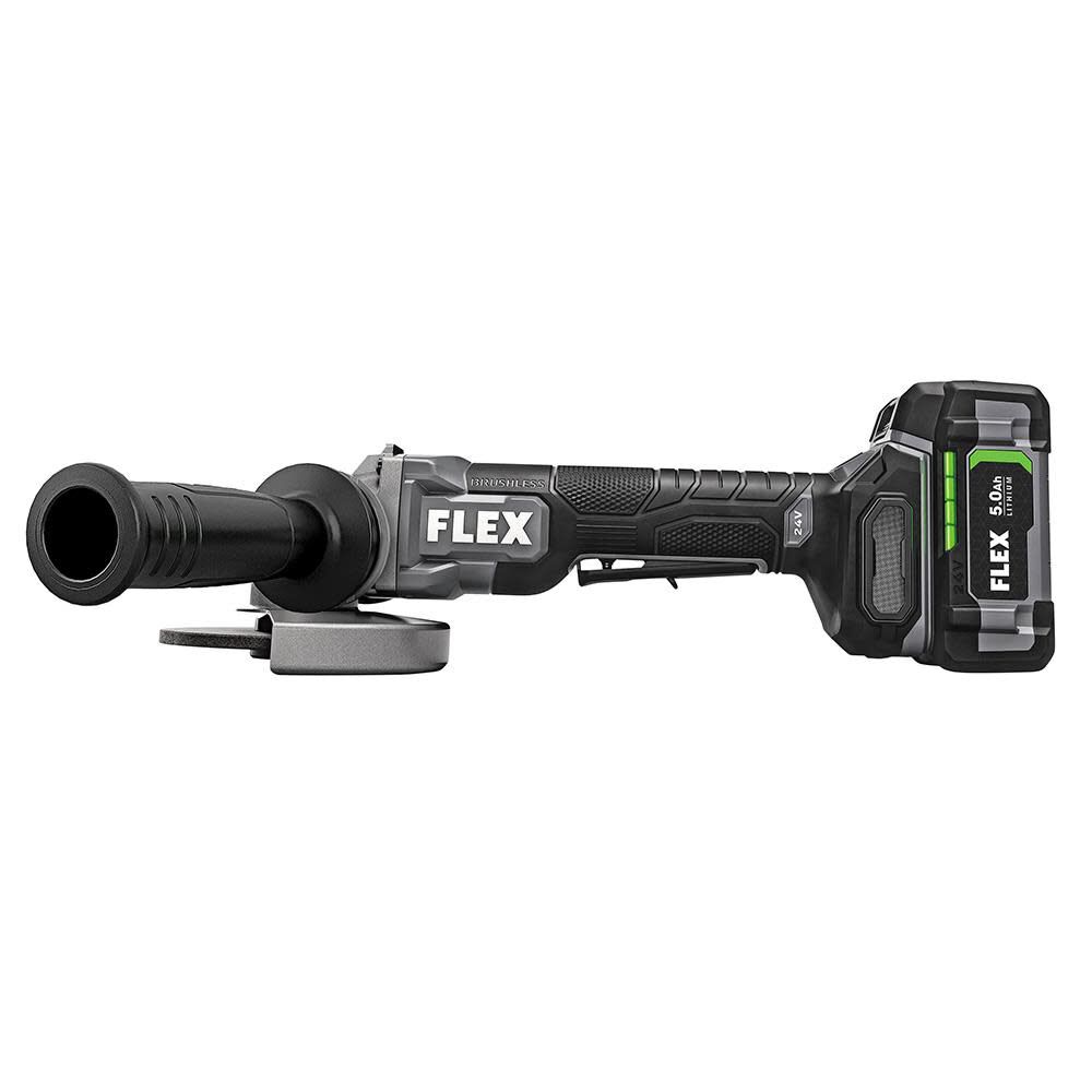 FLEX 24V 5-IN. VARIABLE SPEED ANGLE GRINDER WITH PADDLE SWITCH KIT ...