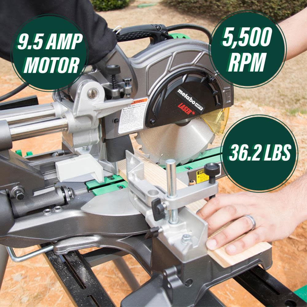 Metabo HPT 8-1/2-in Sliding Compound Miter Saw C8FSESM from Metabo HPT ...
