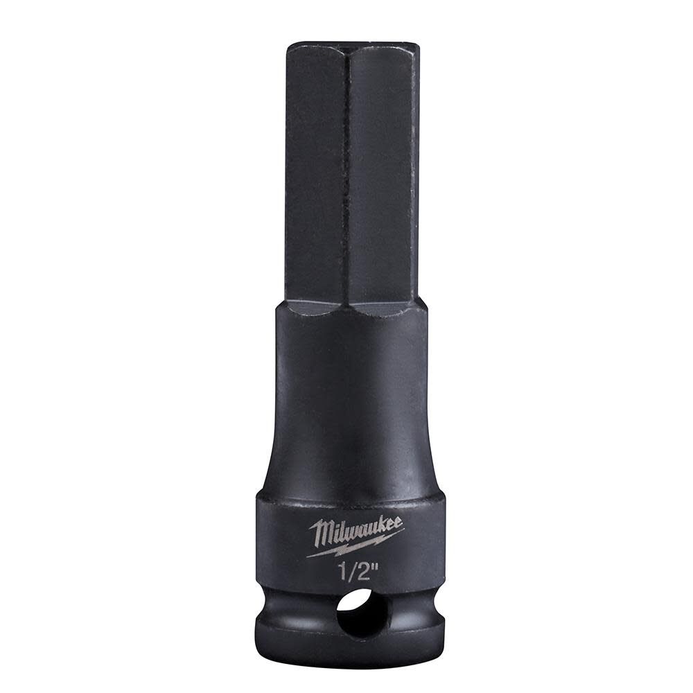 Milwaukee SHOCKWAVE Lineman's 3/8 in. Drive 1/2 in. Hex Bit Socket 49 ...
