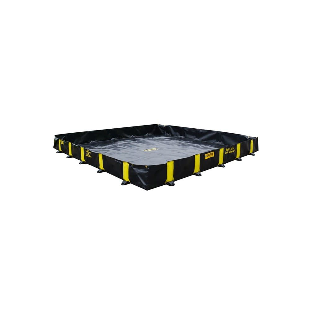 Justrite 745 Gallon Spill Drive Over Berm 10 ft x 10 ft x 12 in Black ...