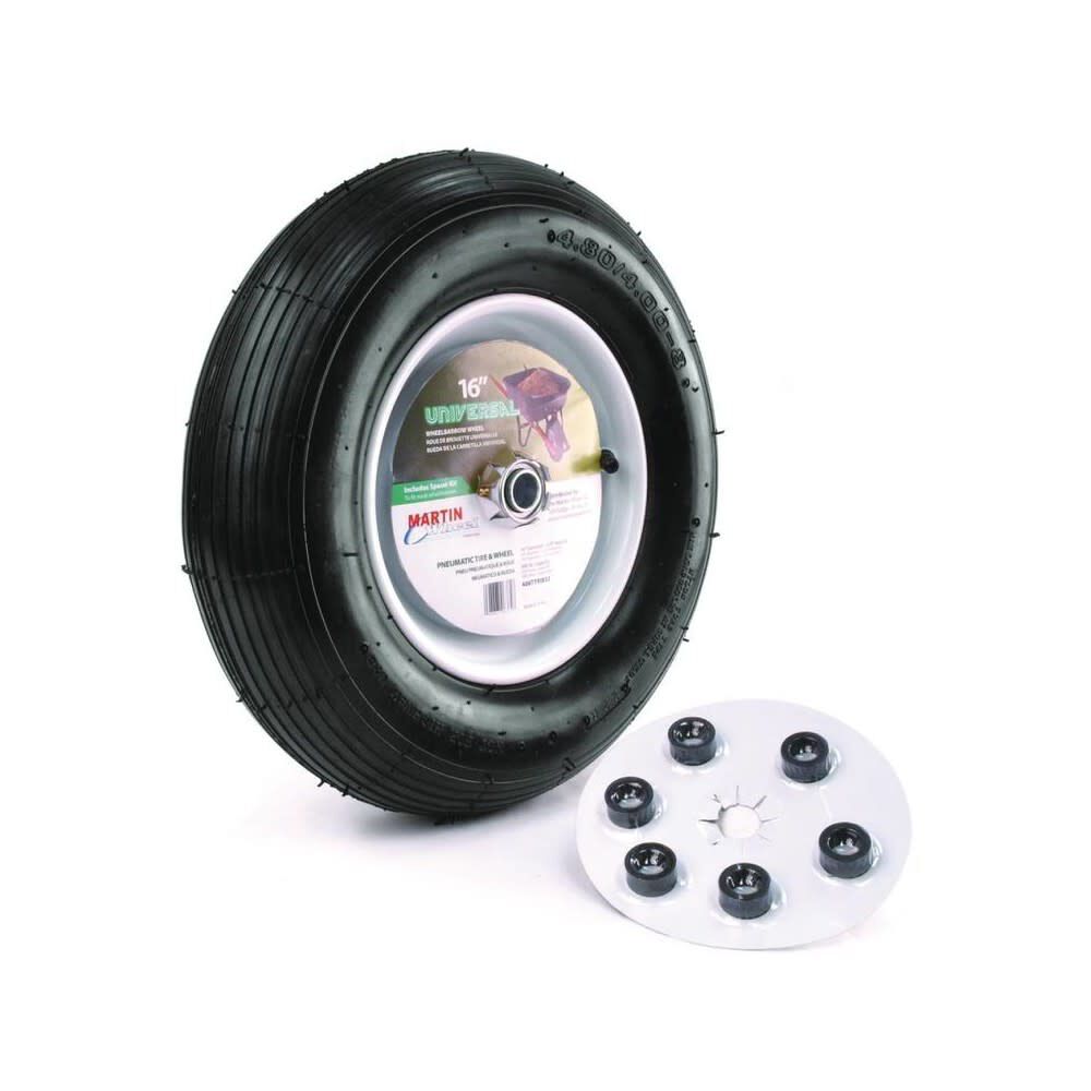 Martin 16 in Replacement Wheelbarrow Wheel with Universal Hub ...