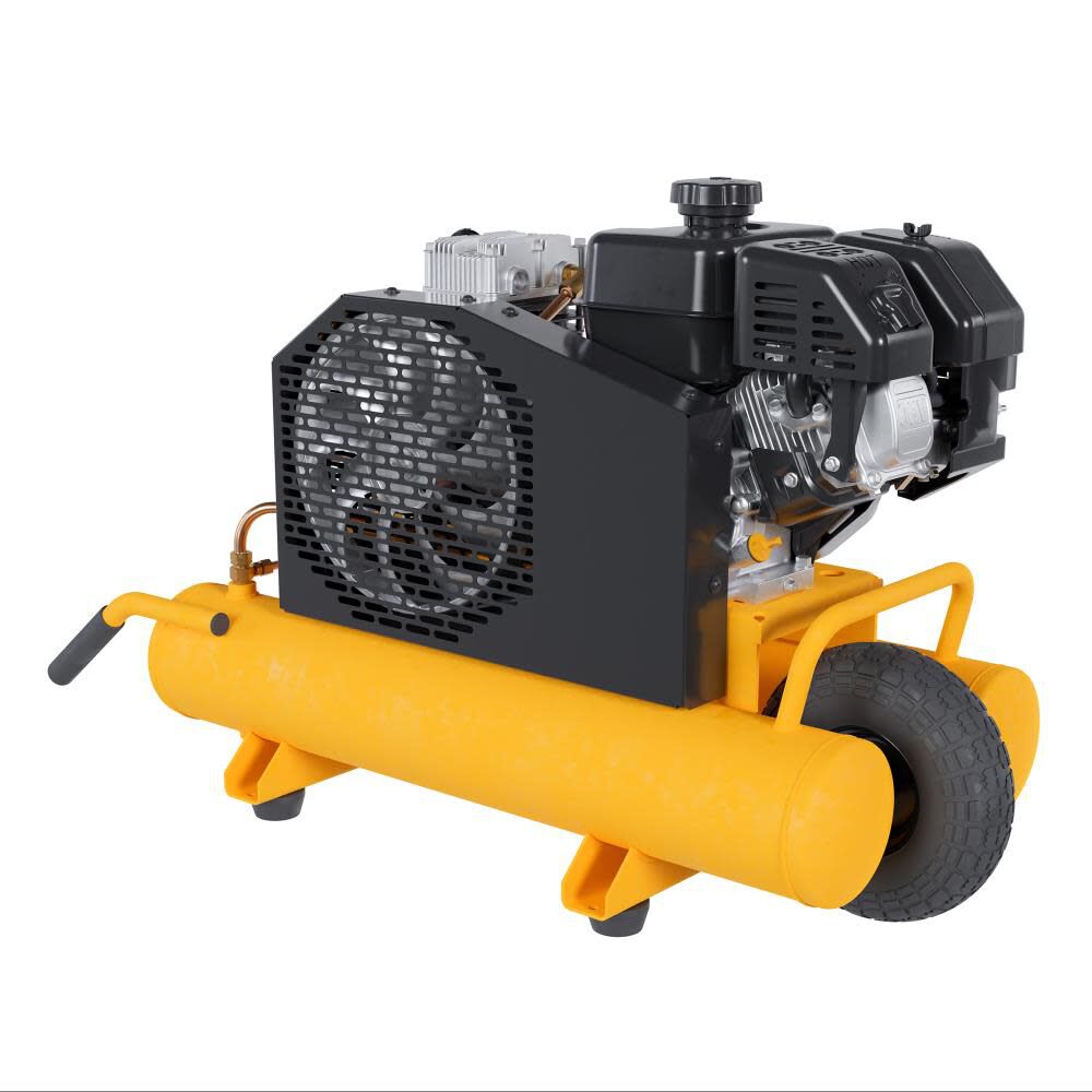 DEWALT 8 Gallon Air Compressor 175 PSI Kohler Gas Powered Wheelbarrow ...