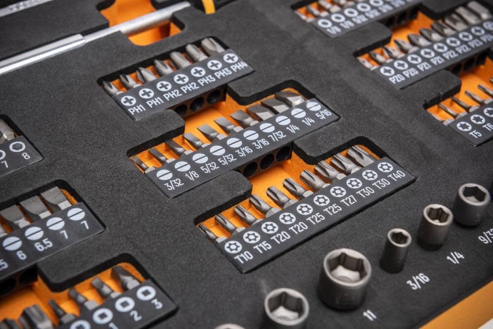 GEARWRENCH 1/4 in Drive Slim Head Mechanics Tool Set in Foam Storage ...