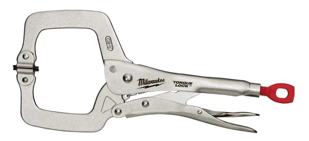 Milwaukee 11 in. TORQUE LOCK Locking C-Clamp With Swivel Jaws 48-22 ...