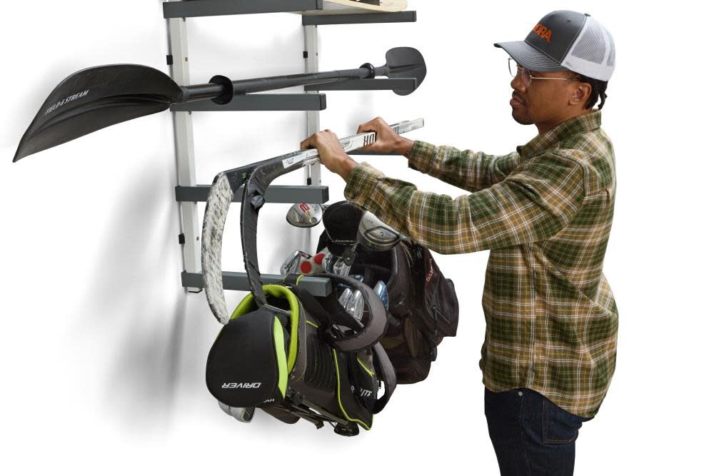 Bora Portamate Wall Mounted Storage Rack 4 Level Gray/White PBR-0420 ...