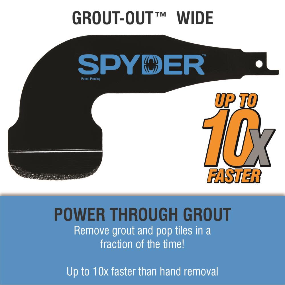 Spyder Reciprocating Saw Grout Removal Tool Attachment 100231 - Acme Tools