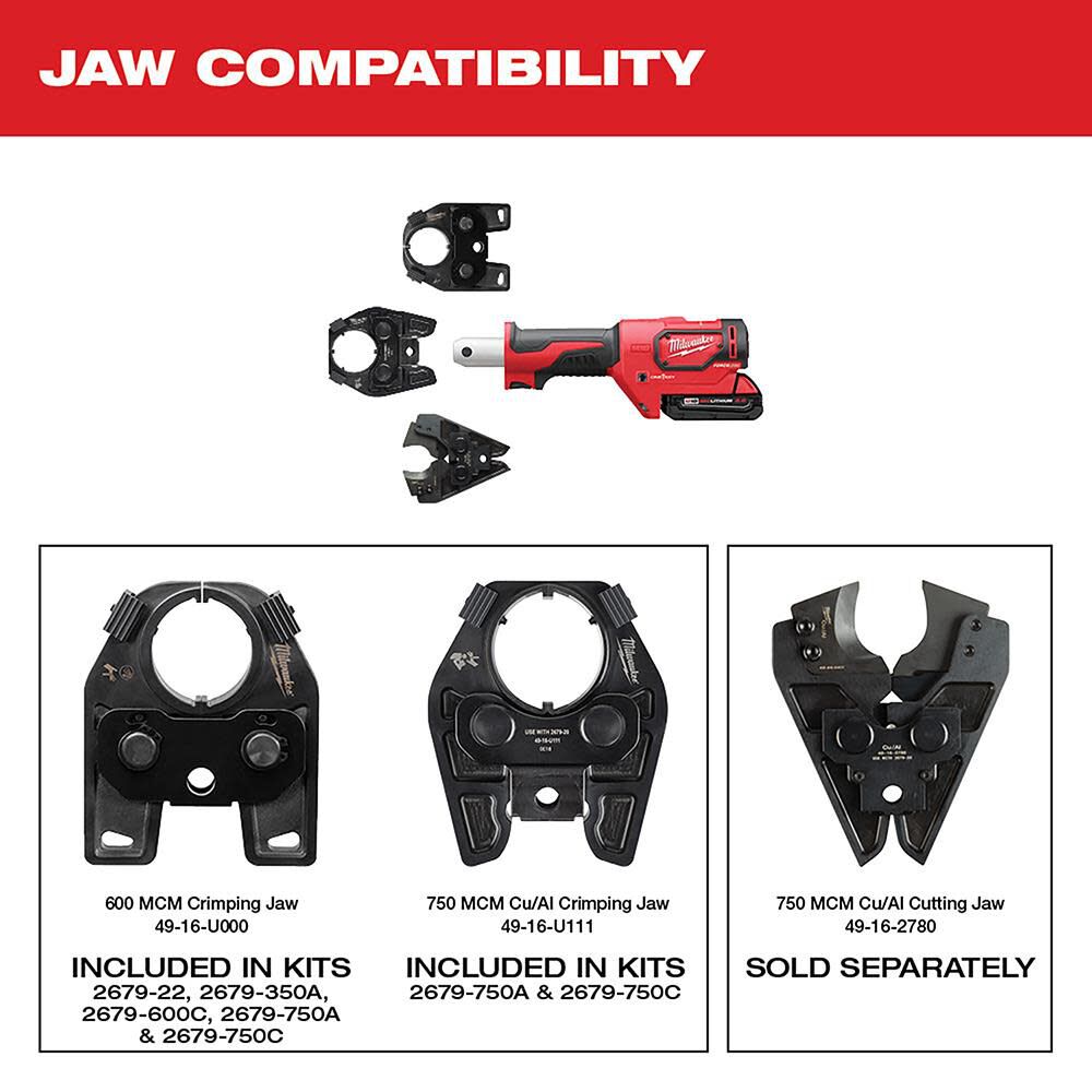 Milwaukee M18FORCE LOGIC 600 MCM Crimper 2679-22 - Acme Tools