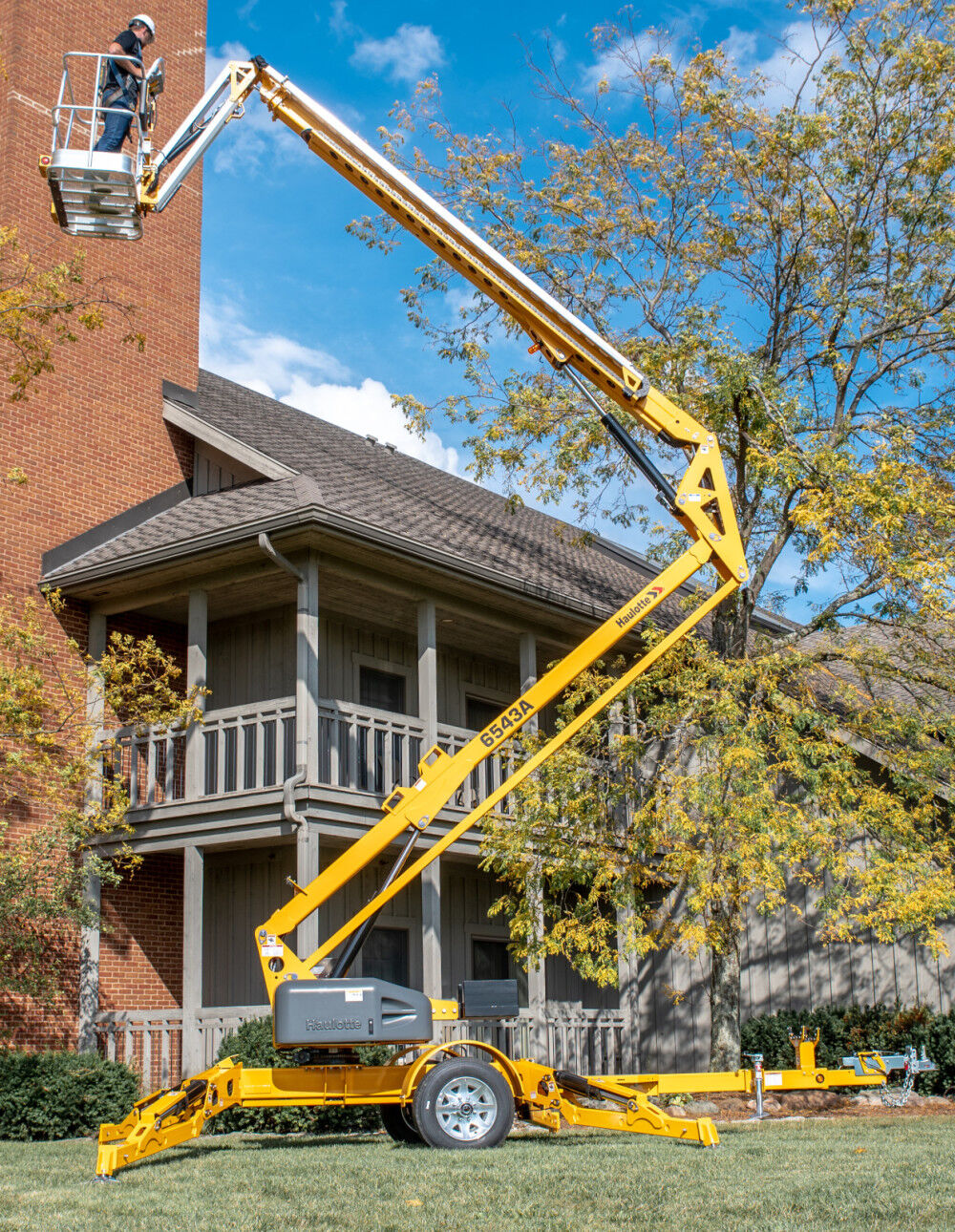 Haulotte 6543A Tow Behind Boom Lift 65' 6543a from Haulotte - Acme Tools