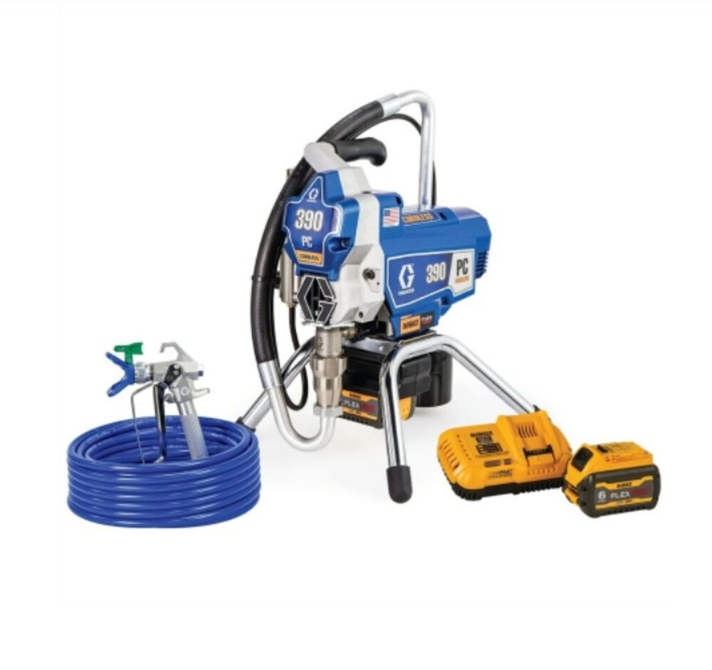 Graco 390 PC Airless Paint Sprayer Cordless Kit with Stand 25T804 from ...