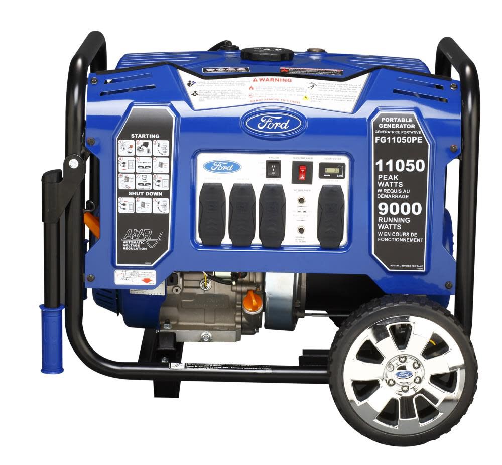 Ford 11050/9000-Watt Dual Fuel Gasoline/Propane Powered Electric/Recoil ...
