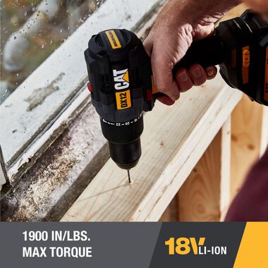 CAT 18V Cordless Hammer Drill and Impact Driver Combo Kit with Two Batteries DX12K from CAT ...