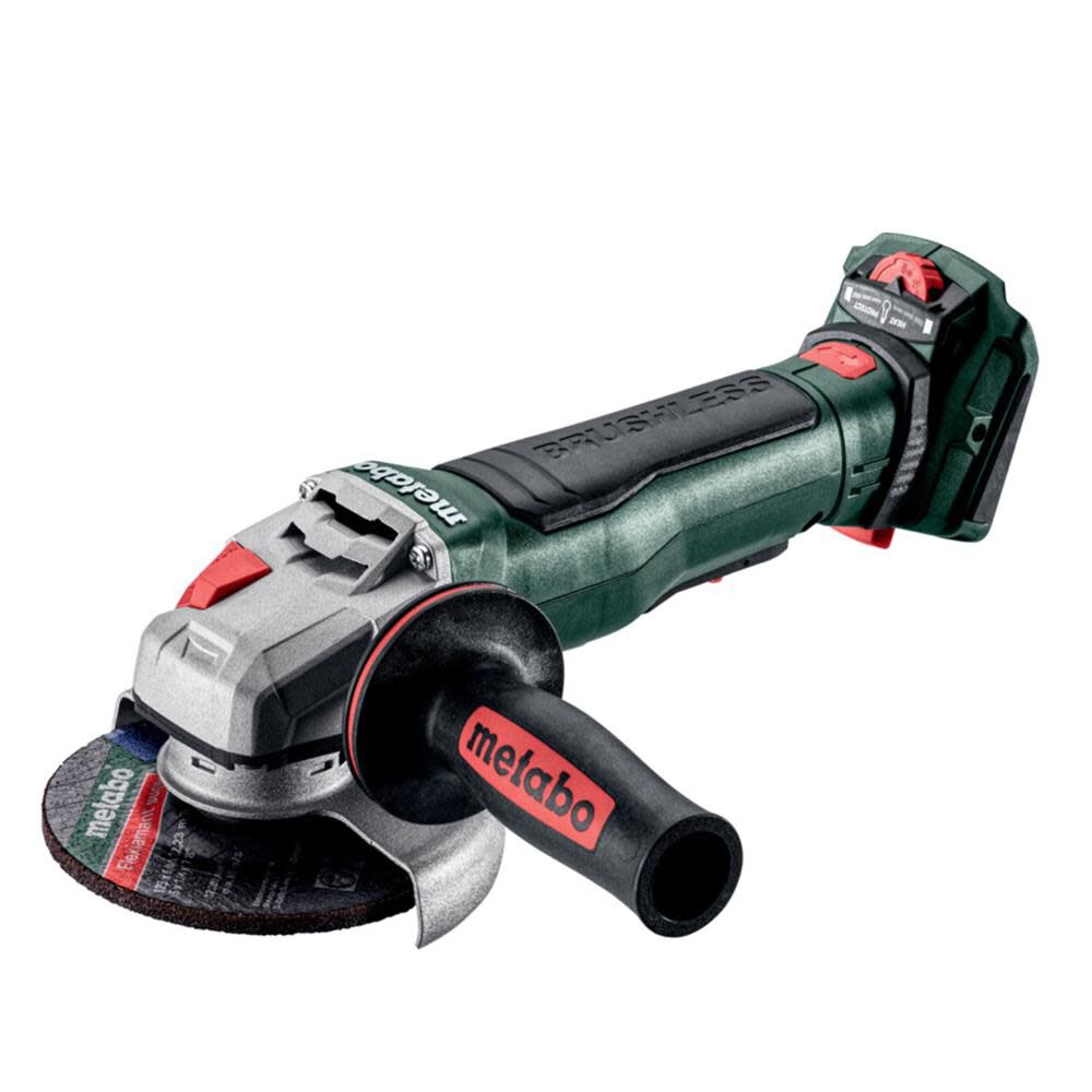 Metabo WVPB 18 LT BL 11-125 Quick4-1/2 / 5 Variable Speed Braking Angle Grinder (Bare Tool ...
