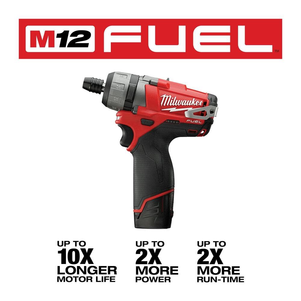 Milwaukee M12 FUEL 2SPD Screwdriver Kit 2402-22 from Milwaukee - Acme Tools