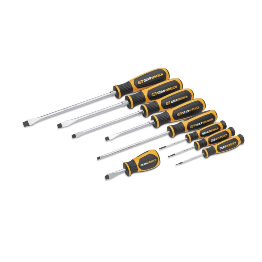 GEARWRENCH Sloted Dual Material Screwdriver Set in Foam Storage Tray ...