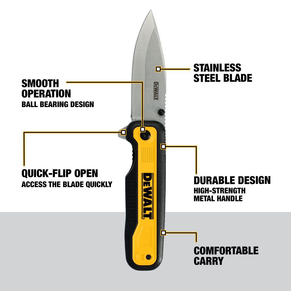 DEWALT Drop Point Pocket Knife DWHT10993 - Acme Tools