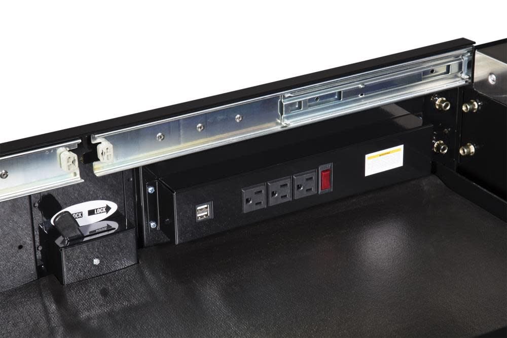 Sunex 3 Drawer Slide Top Utility Cart with Power - Black 8035XTBK ...