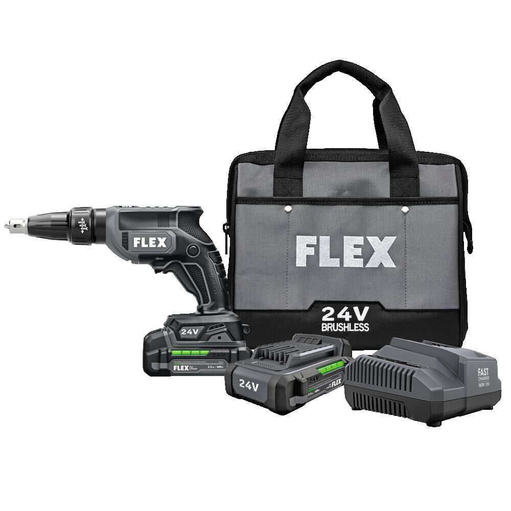 FLEX 24V Drywall Screw Gun Brushless Kit FX1611-2AA from FLEX - Acme Tools