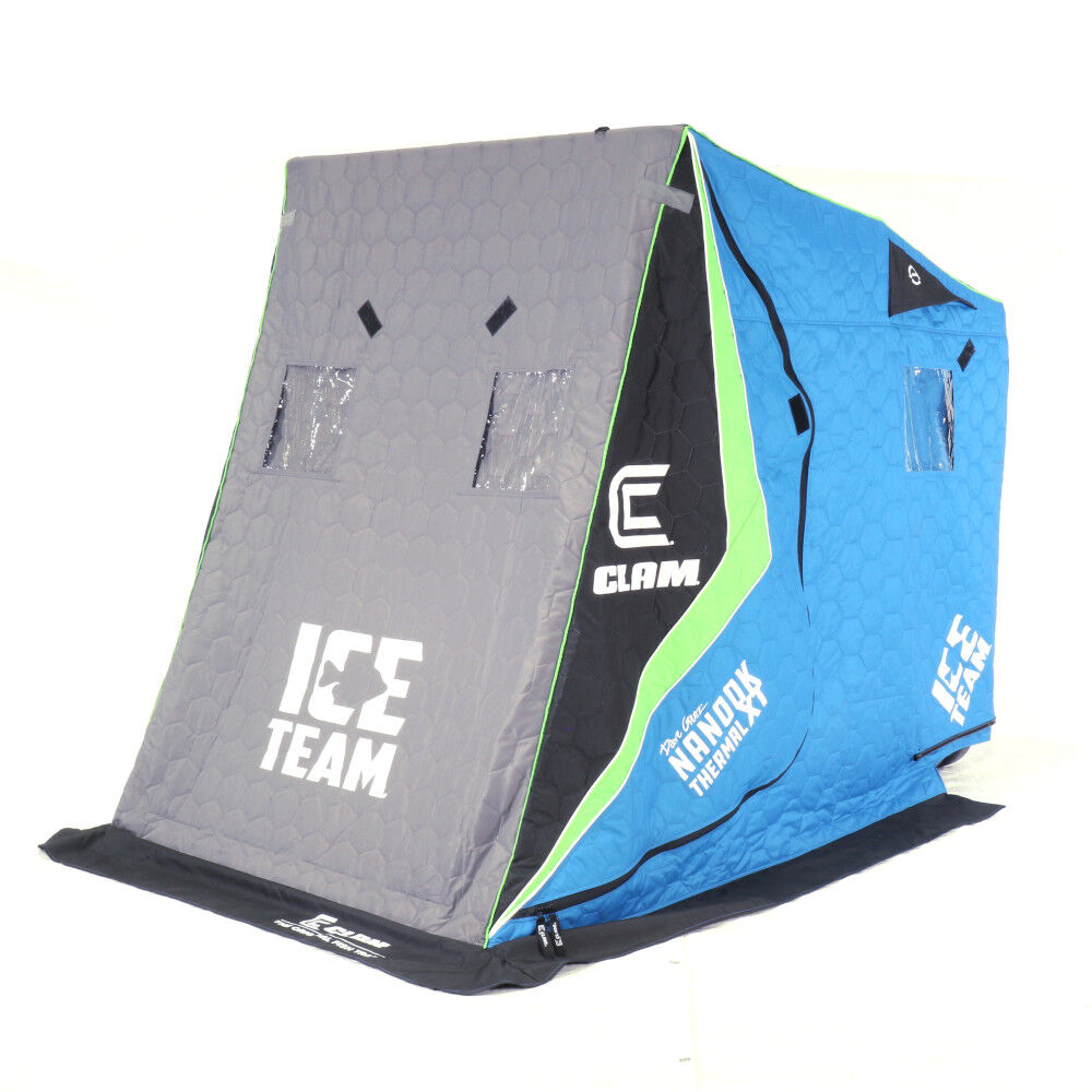 Clam Outdoors Nanook XT Thermal Ice Team Edition Ice Shelter 116679 ...