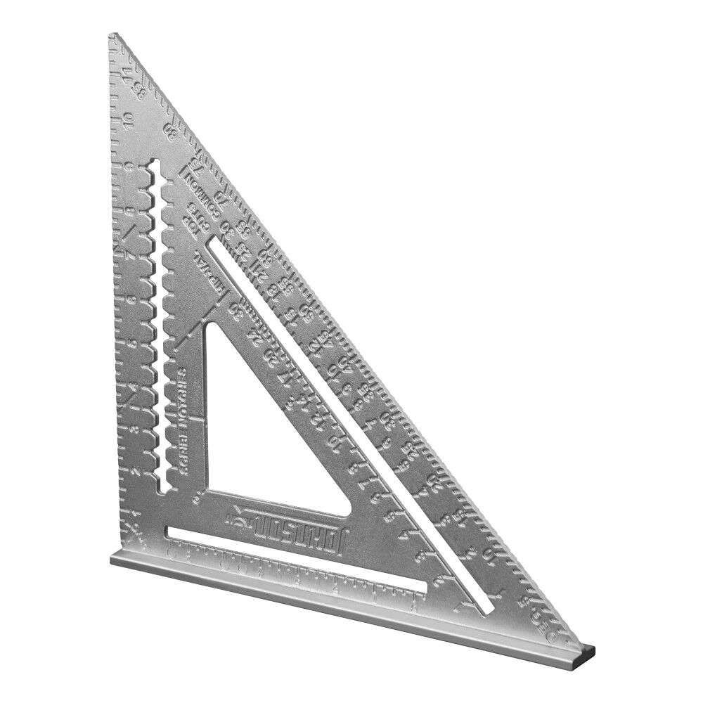 Johnson Level 12 Inch Johnny Square Aluminum Rafter Square RAS-120 ...